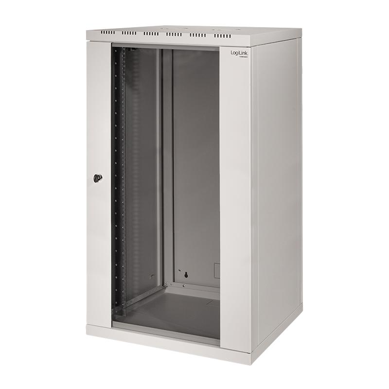 19" Wall mount single-section rack 21U 600 x 560mm grey (LL-W21E66G ...
