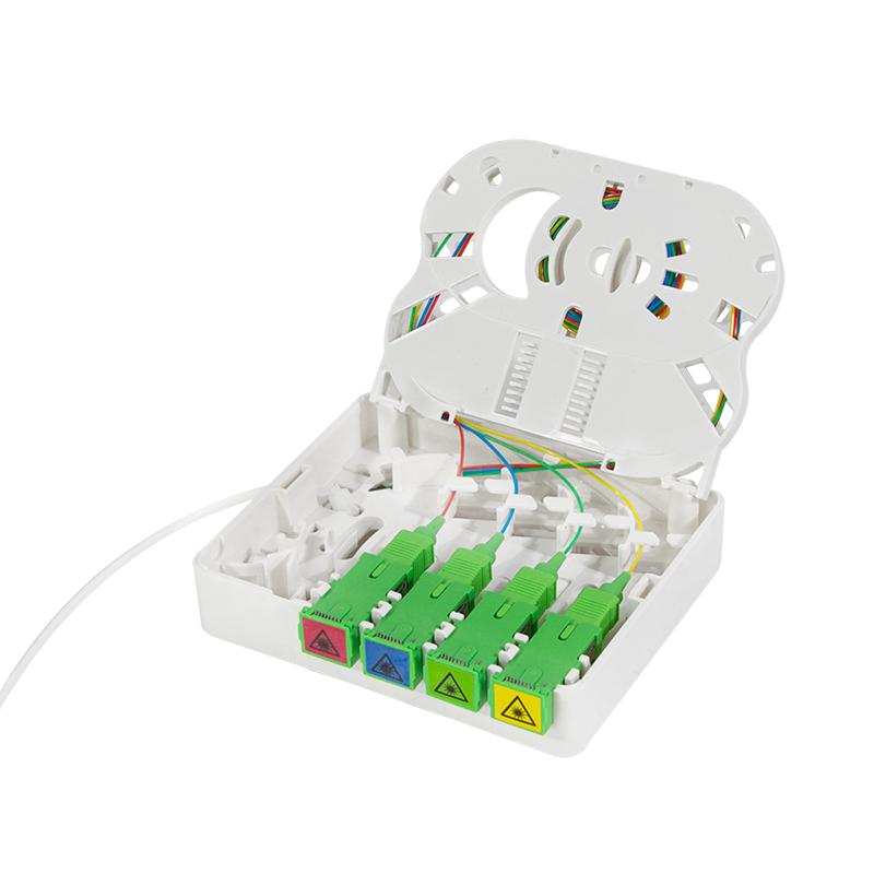 FTTH termination box, 4x SC/APC, with 50m installation cable (LL ...